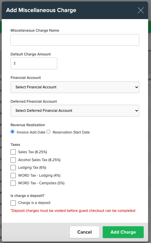How To: Set up Miscellaneous Charges